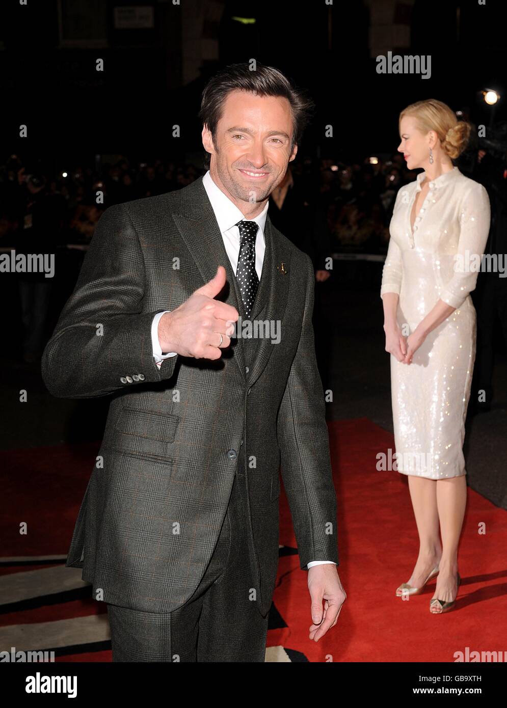 Nicole Kidman and Hugh Jackman (left) arrive for the UK premiere of ...