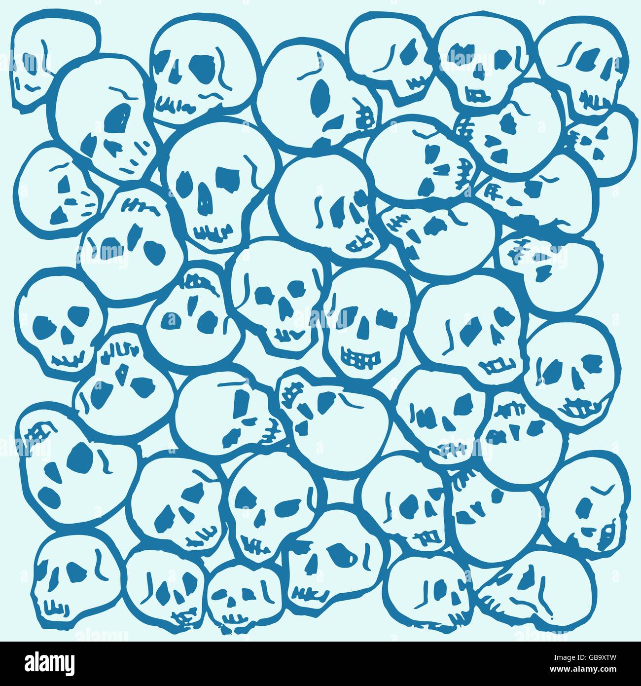 Colorful hand-painted skull. Vector.Illustration Stock Vector Image ...