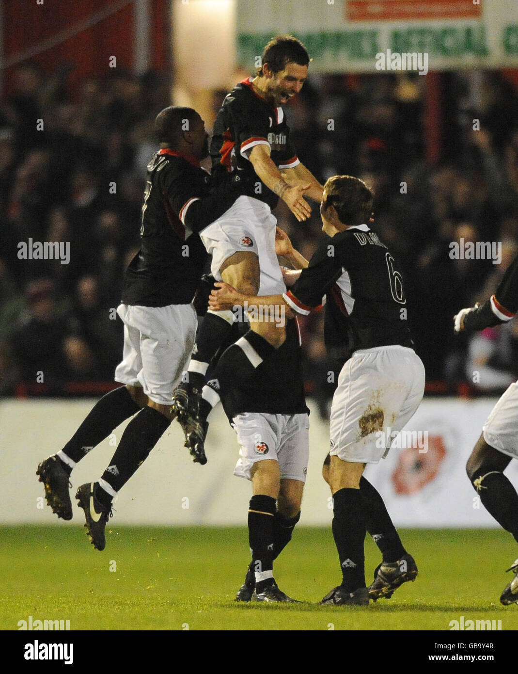 Kettering Town's Gareth Seddon celebrates scoring their second goal ...
