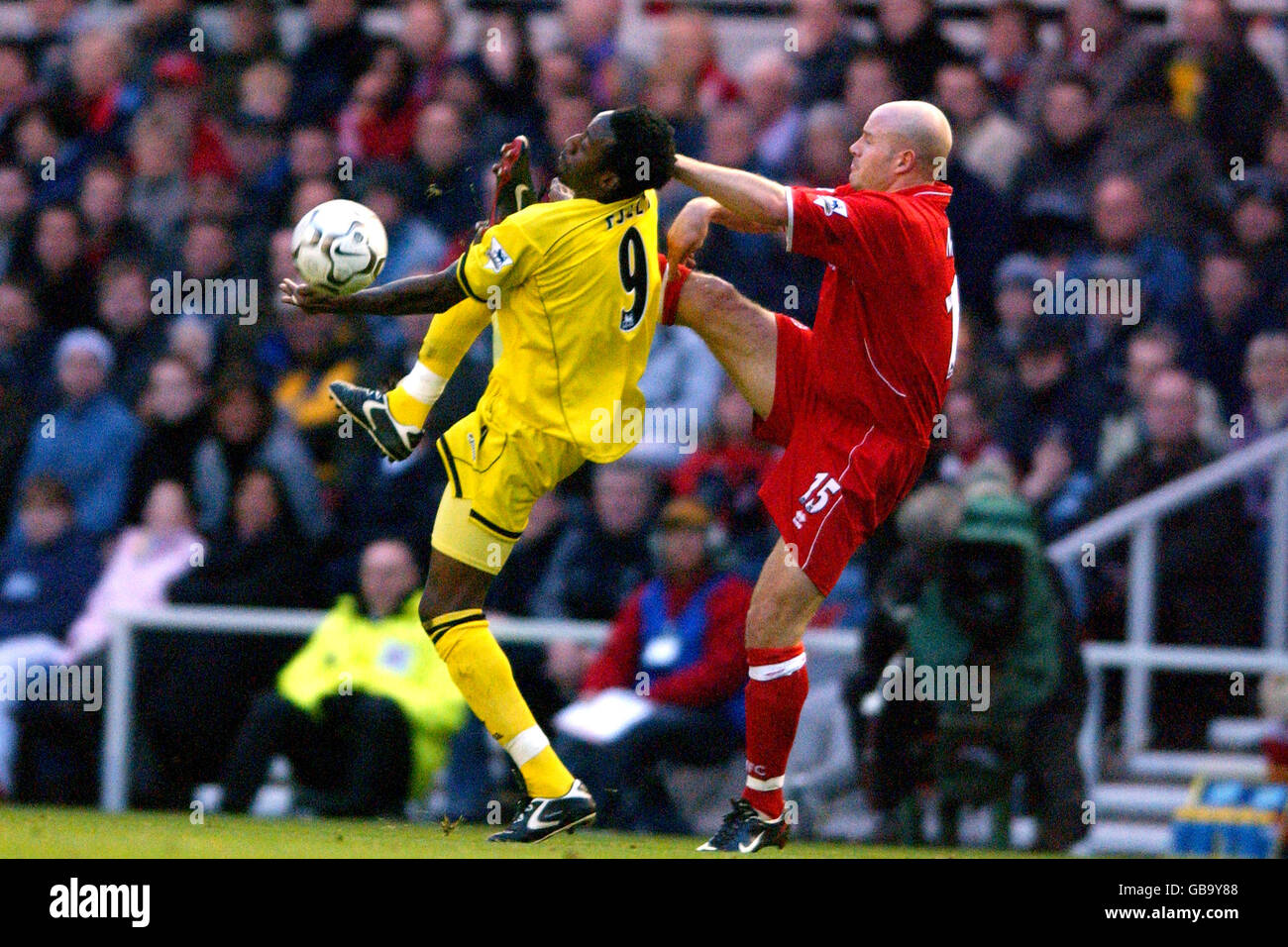 Charlton Athletic's Jason Euell and Middlesbrough's Danny Mills Stock ...