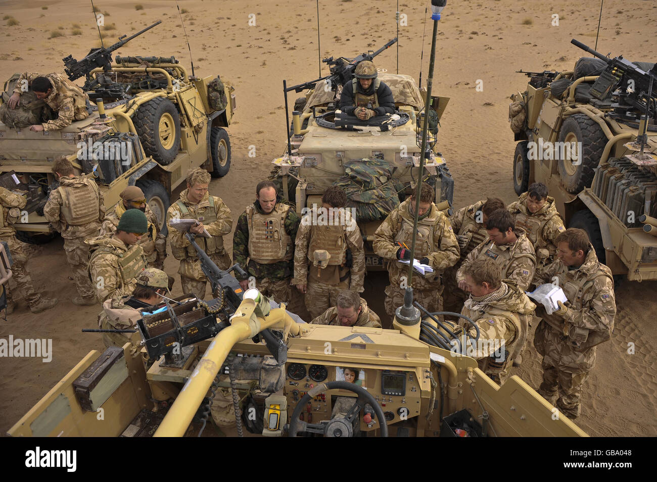 Jackal commanders from The 1st Queens Dragoon Guards, meet for a ...