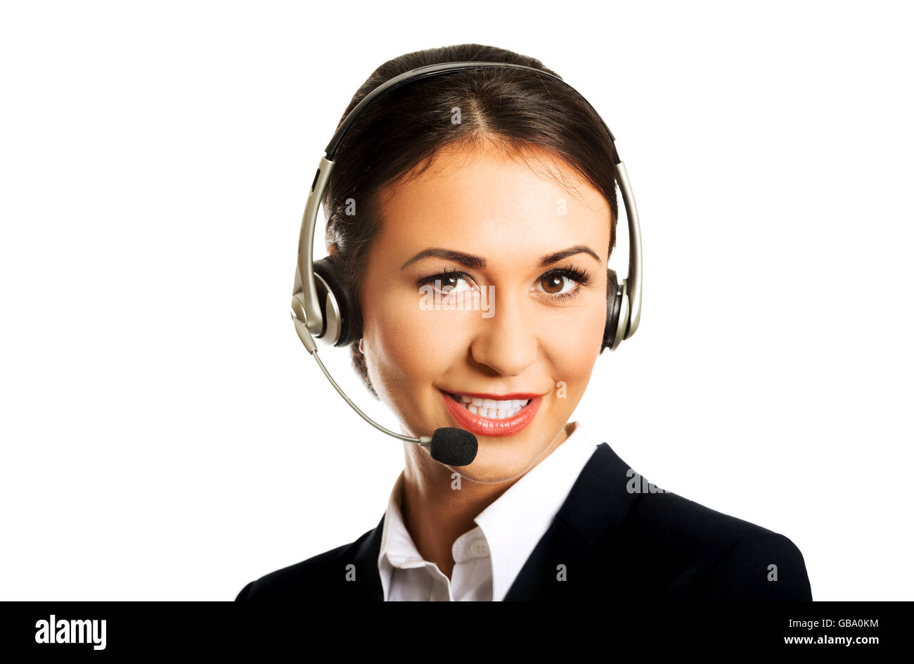 Happy phone operator hi-res stock photography and images - Alamy