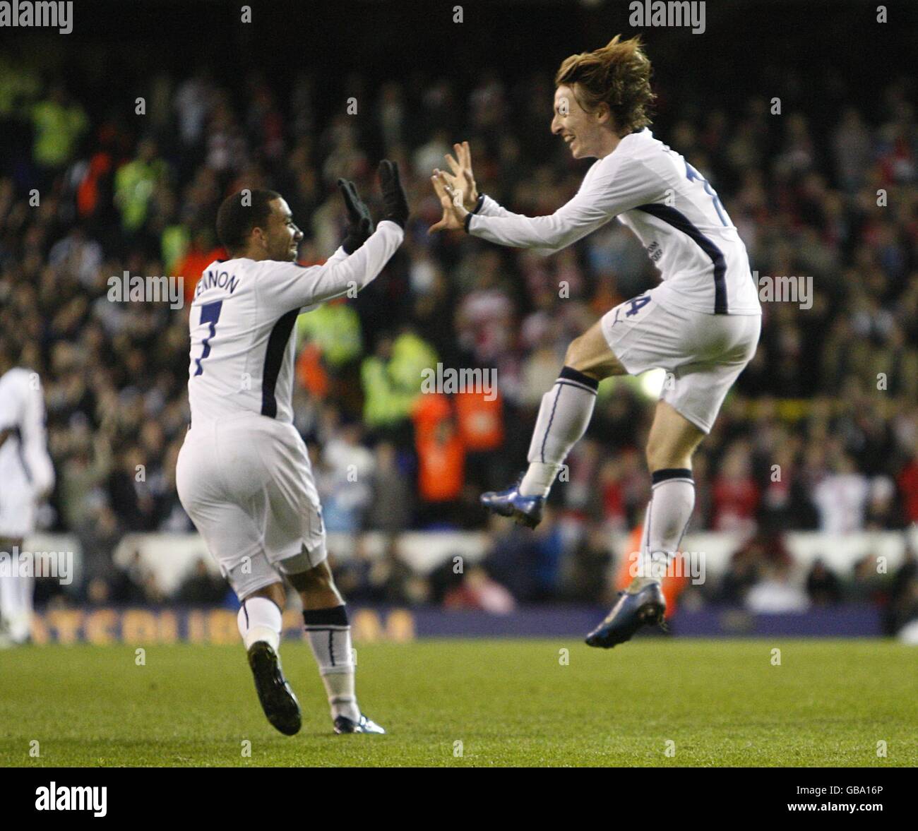 Luka modric tottenham celebrates hi-res stock photography and images ...