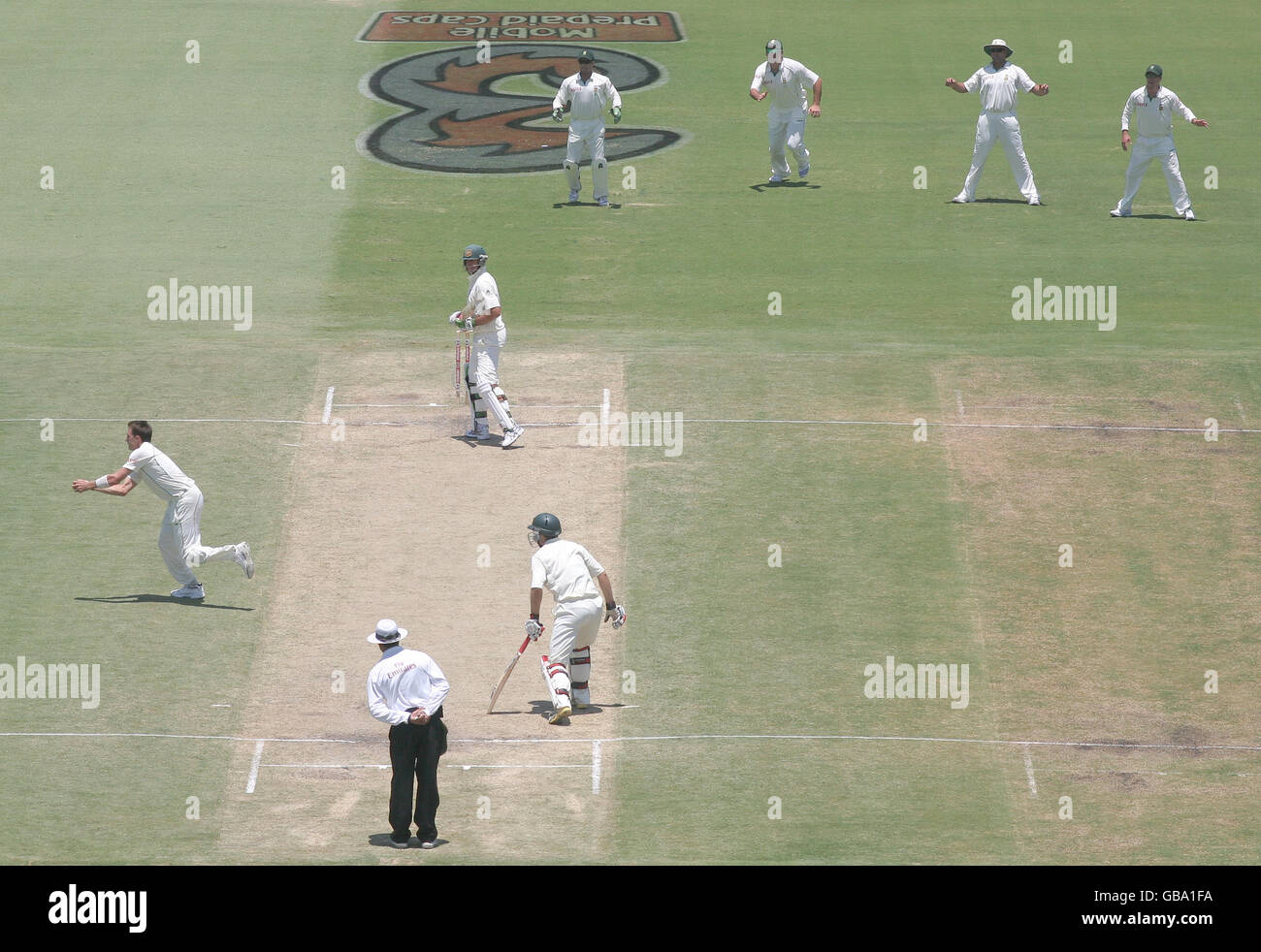 South Africa's Dale Steyn catches Australia's Matthew Hayden to dimiss ...