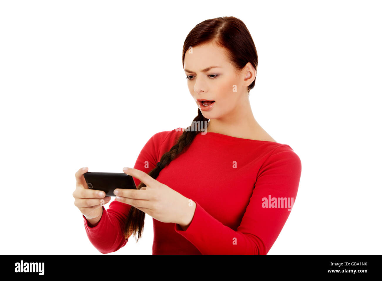 Yelling at phone hi-res stock photography and images - Alamy