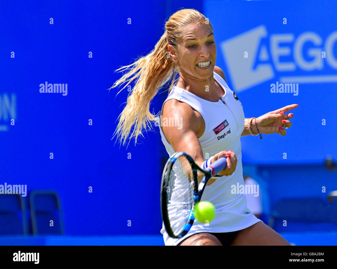 Dominika Cibulkova (Slk) playing at the Aegon International, Eastbourne ...
