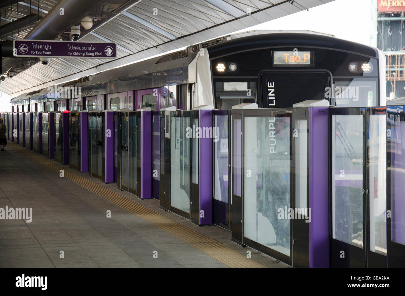 Mass Rapid Transit Authority of Thailand (MRTA) or MRT Purple Line at ...