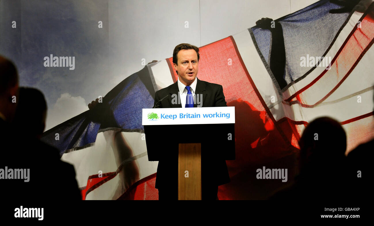 David Cameron gives a speech on Policy Exchange in Central London. He ...