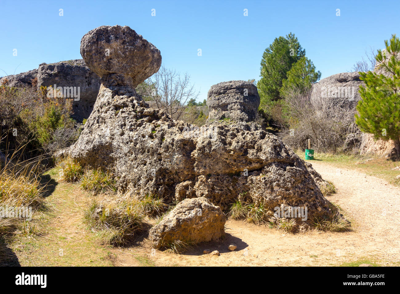 Rocks with capricious forms in the enchanted city of Cuenca, Spain ...