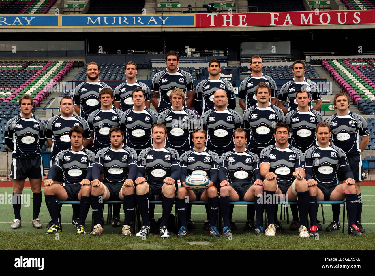 Rugby Union - Scotland Captain Run - Murrayfield - Edinburgh Stock ...