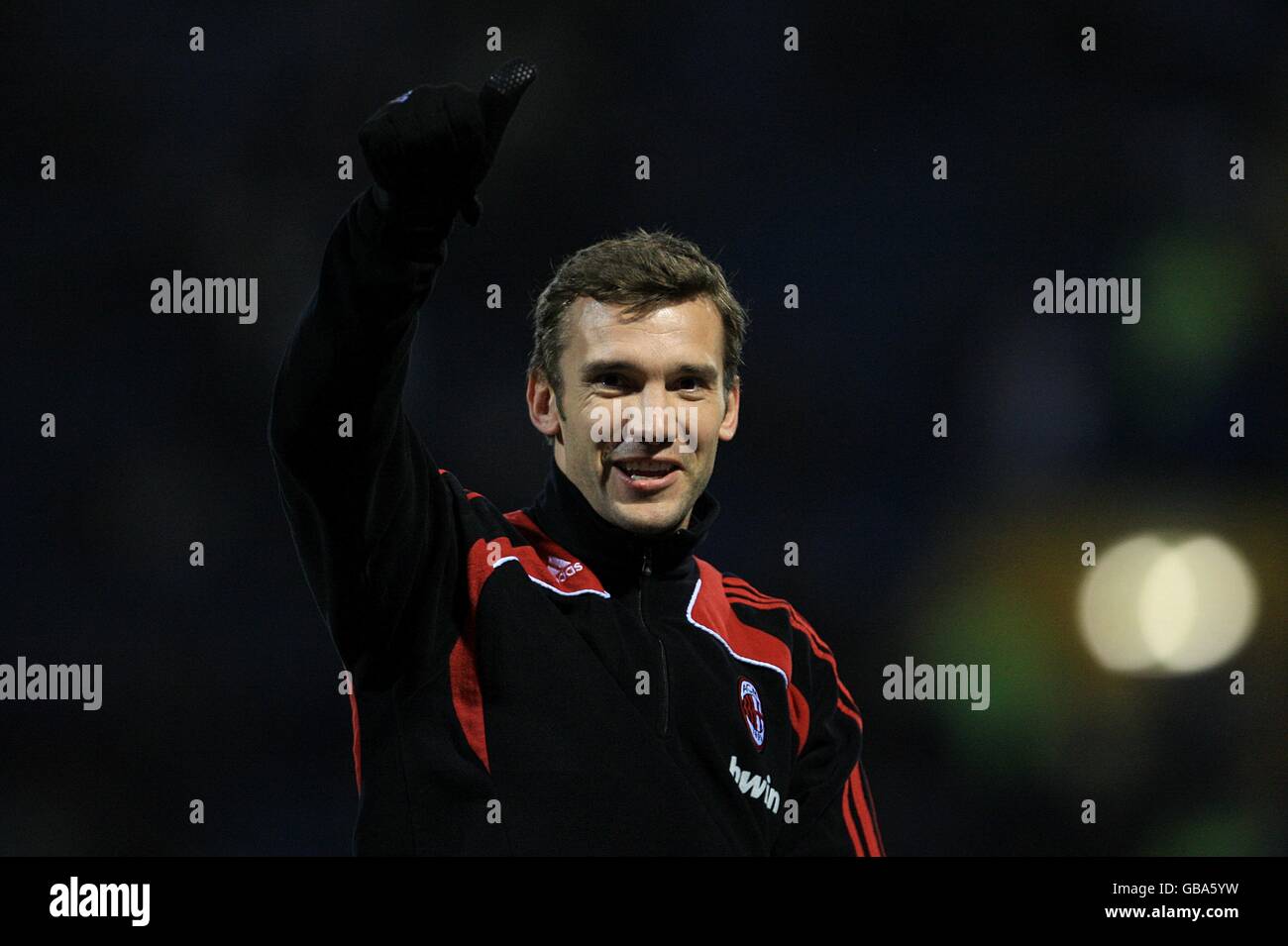 Soccer uefa cup group portsmouth ac milan fratton park hi-res stock ...