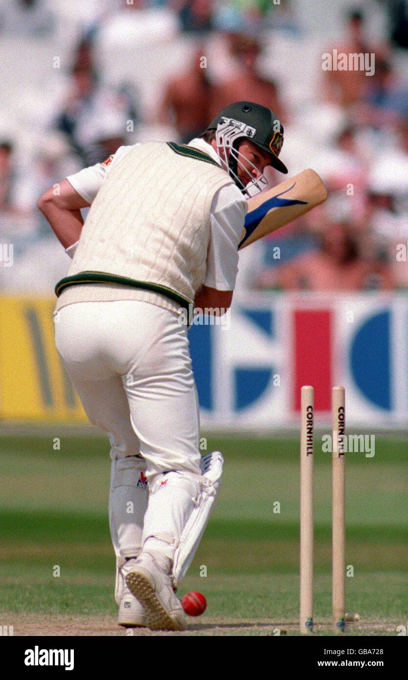 Mark waugh bowled by andrew caddick hi-res stock photography and images ...