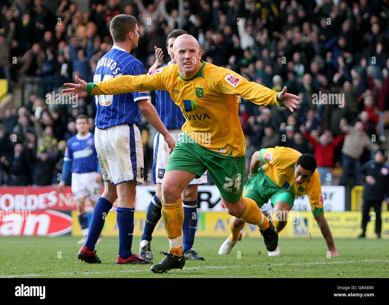 Norwich City's Matthew Pattison celebrates scoring his sides second ...