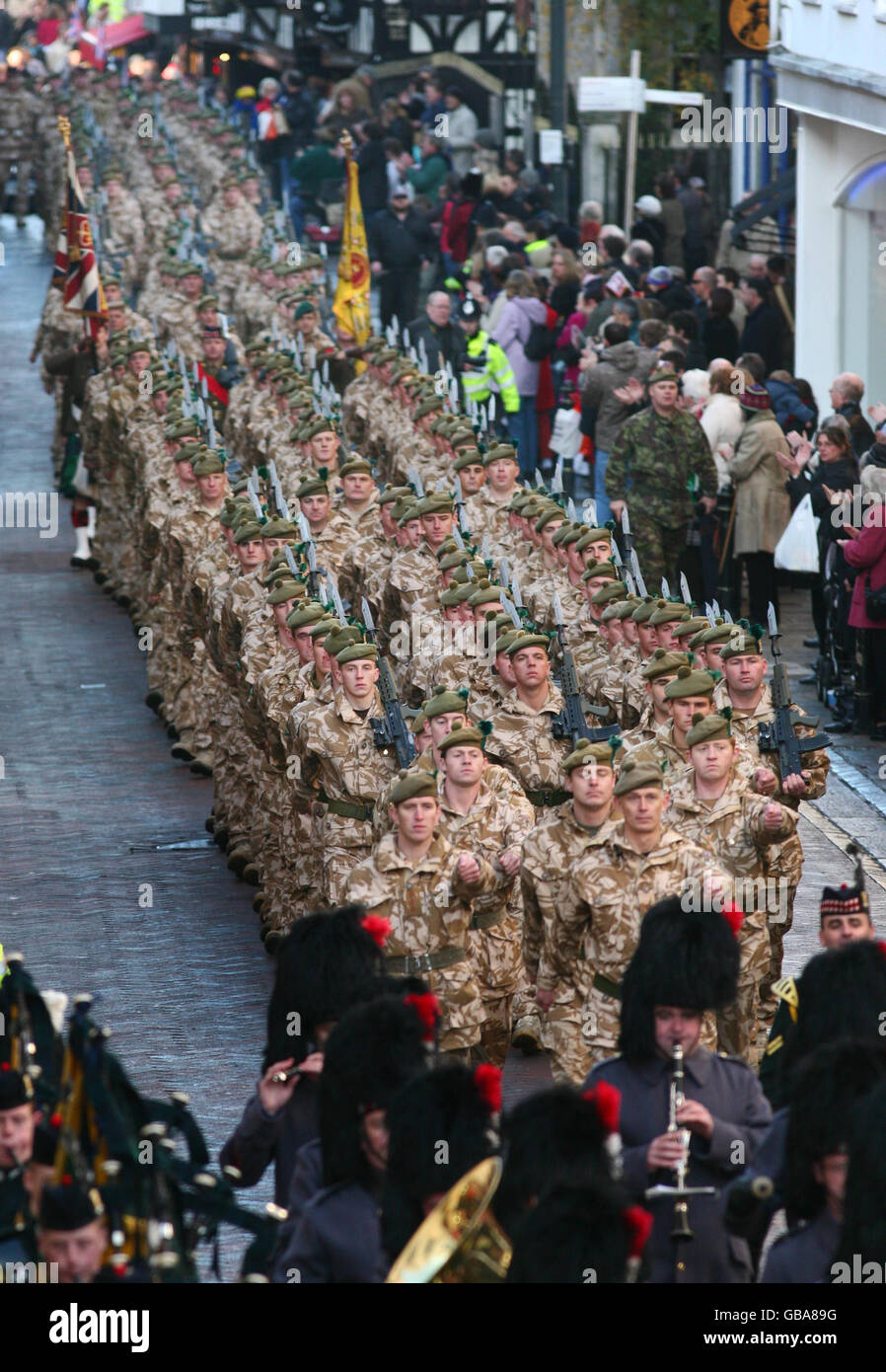 Troops parade after Afghan return Stock Photo - Alamy