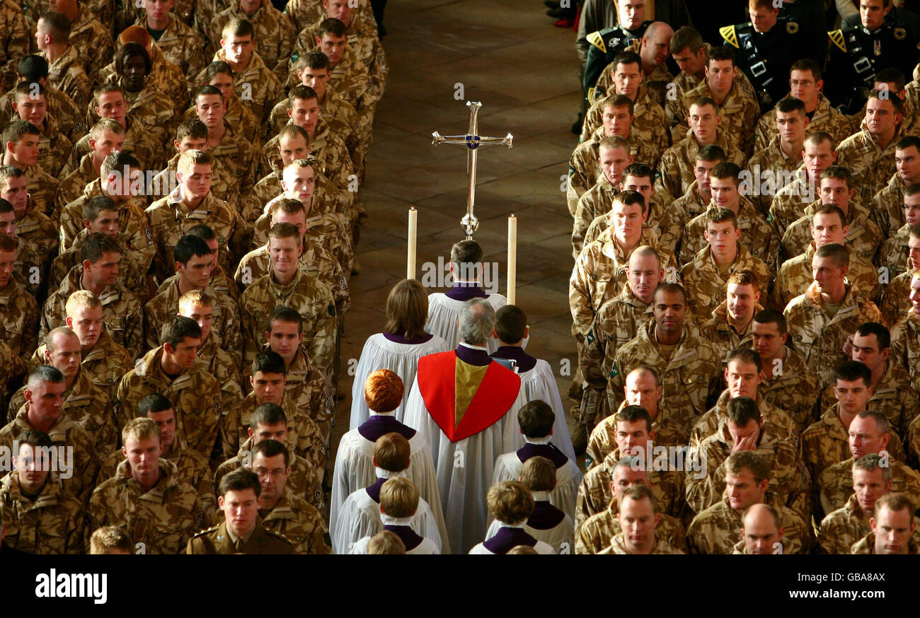 Troops parade after Afghan return Stock Photo - Alamy