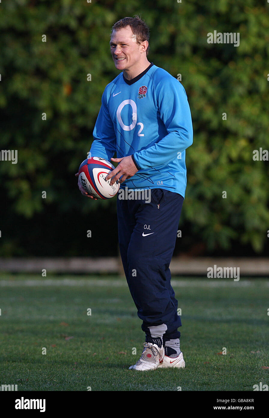 Englands josh lewsey during a training session at pennyhill park hi-res ...