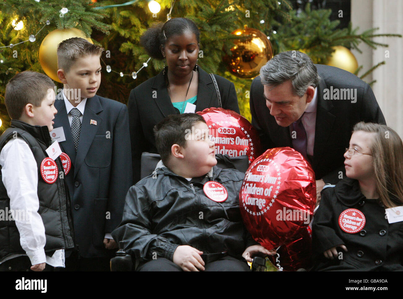 Prime Minister Gordon Brown meets the Woman's Own Children of Courage ...
