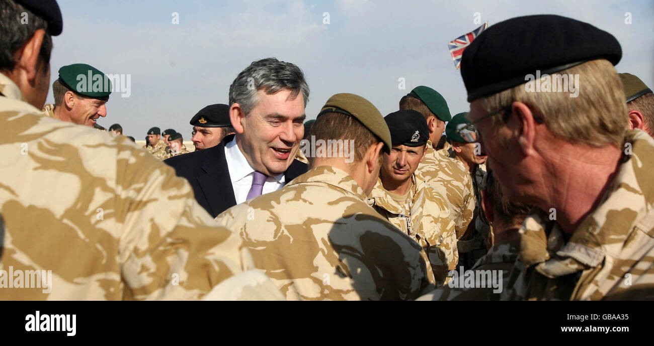 Gordon Brown in Afghanistan Stock Photo - Alamy