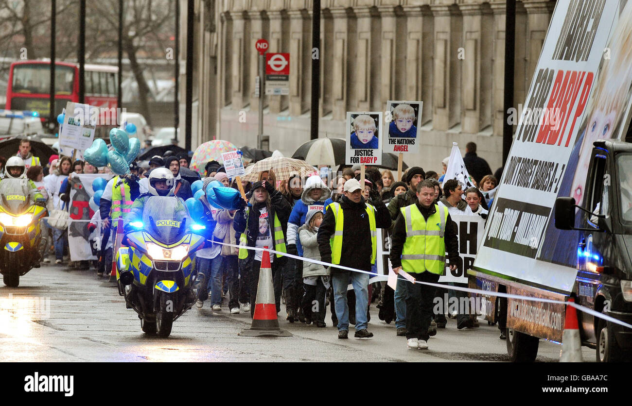 Baby P protest Stock Photo - Alamy