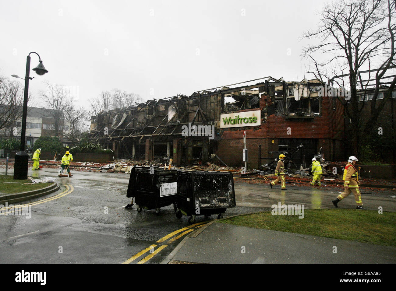 The remains of a waitrose supermarket in banstead hi-res stock ...