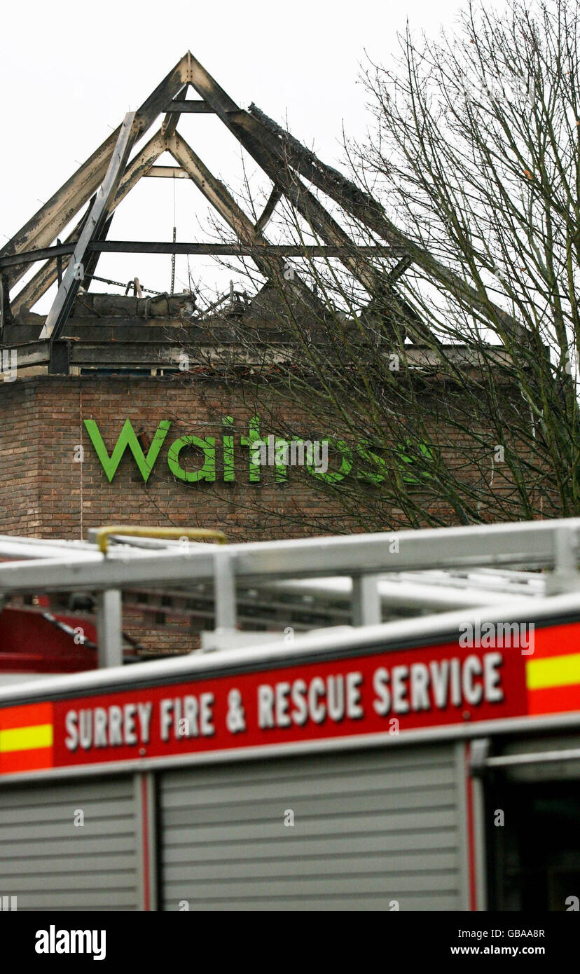 The remains of a waitrose supermarket in banstead hi-res stock ...
