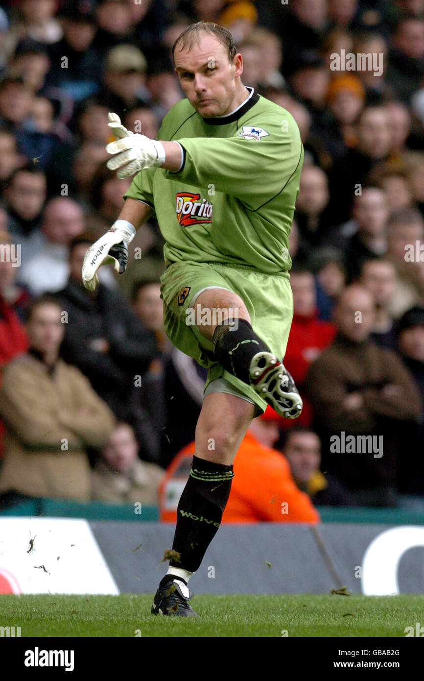 Wolverhampton wanderers goalkeeper michael oakes takes a goal kick hi ...