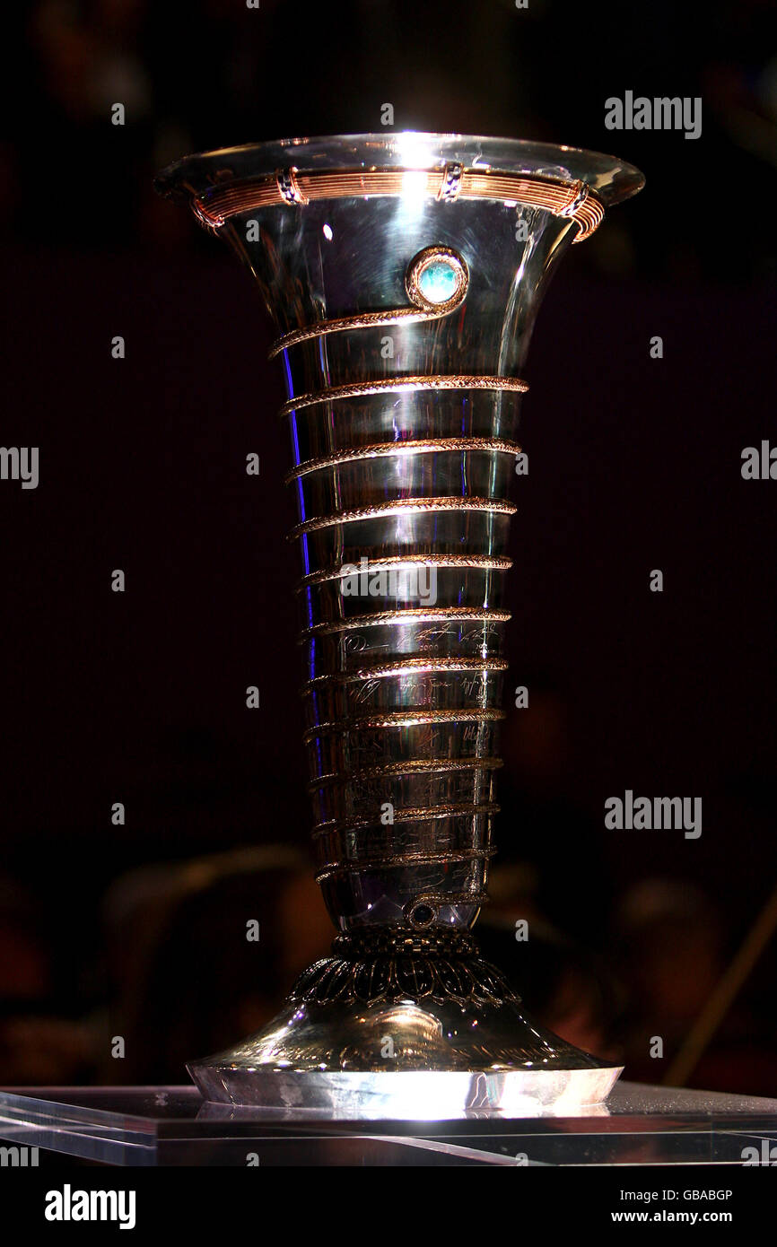 The Formula One Drivers' Trophy is displayed during the BBC Sport ...