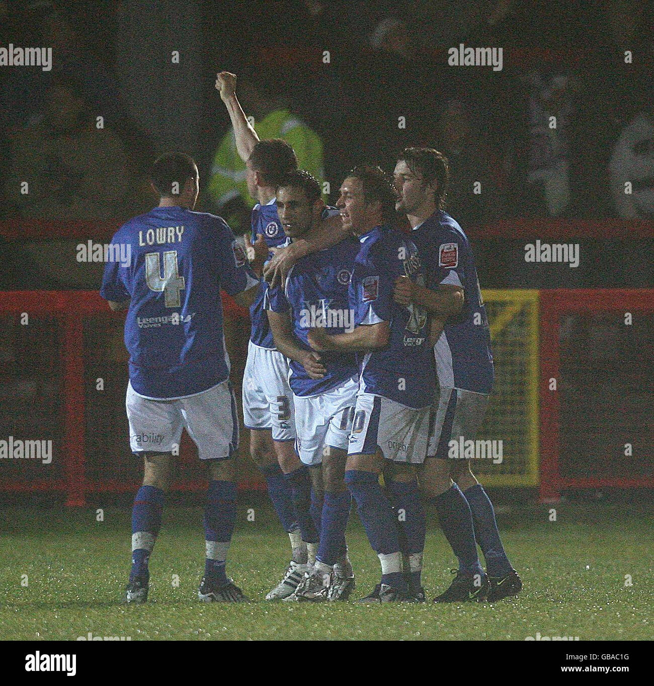 Chesterfield's Jack Lester celebrates his goal during the FA Cup Second ...