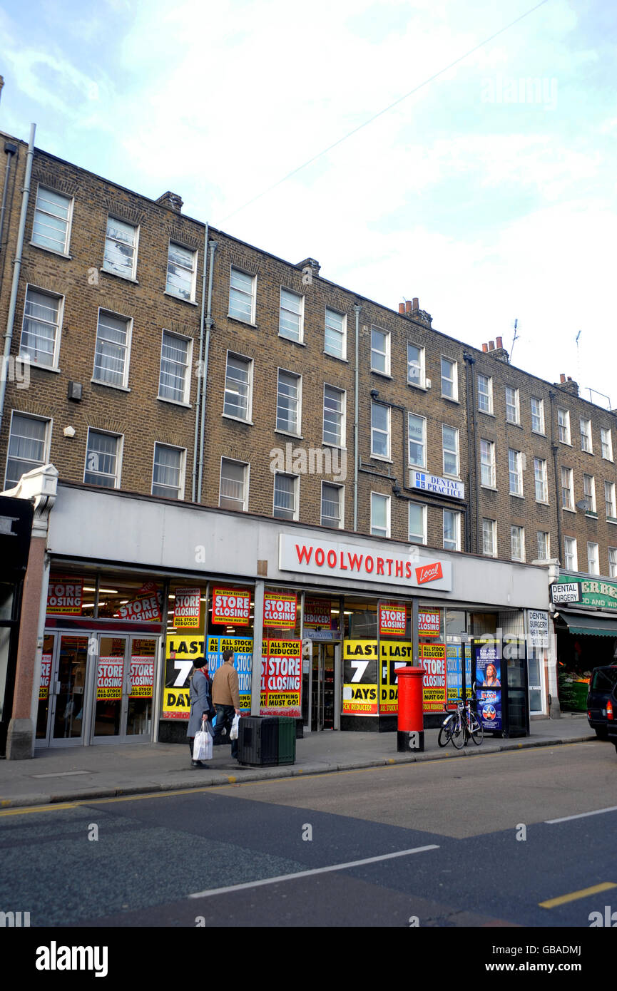 A Woolworths store at 329-333 Kentish Town Road, Kentish Town, London ...