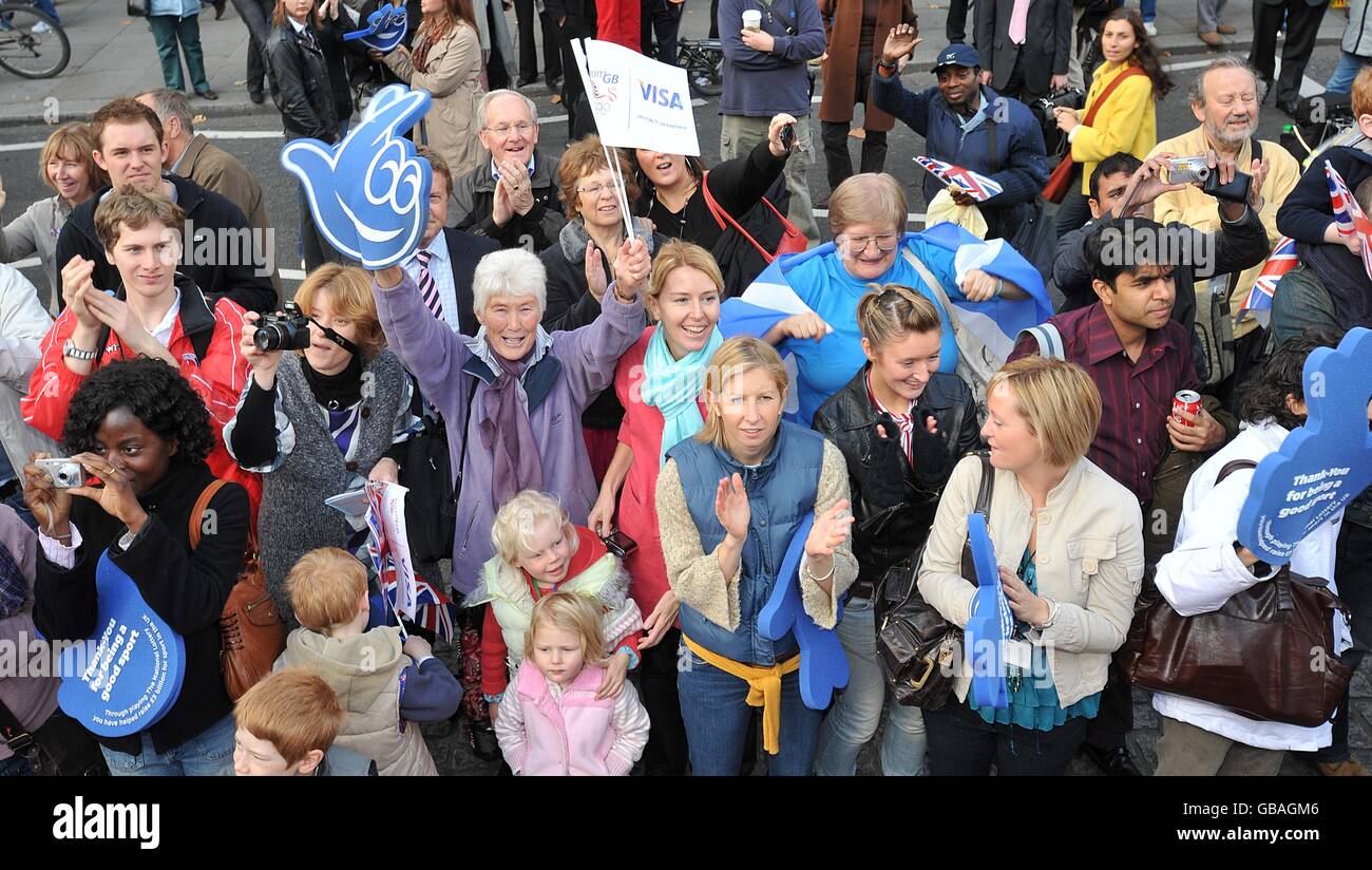 Celebrate in streets team gb homecoming parade in central london hi-res ...