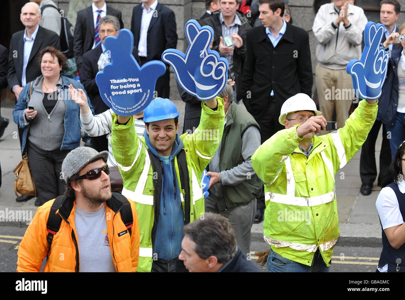 Celebrate in streets team gb homecoming parade in central london hi-res ...