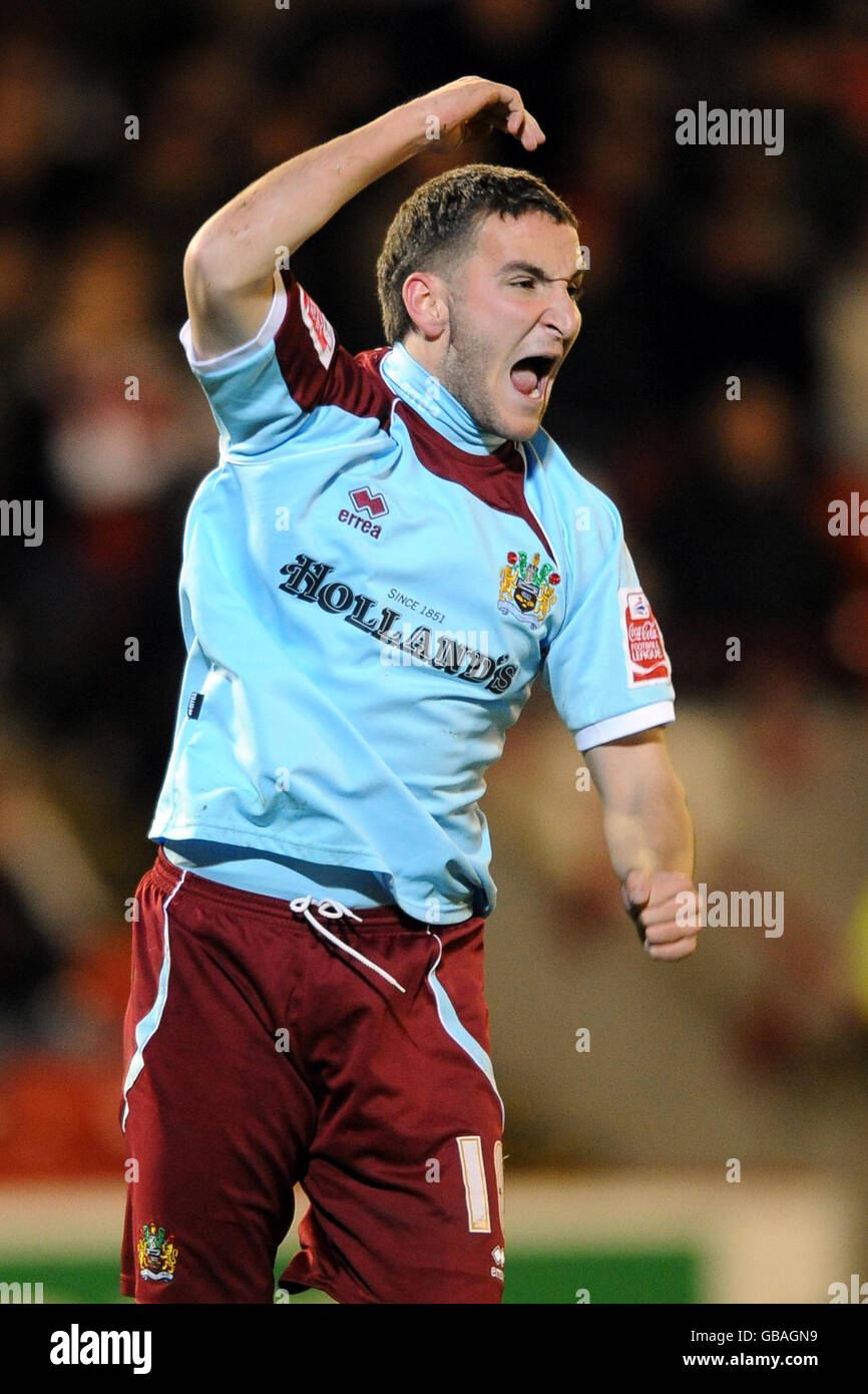 Burnley's Martin Paterson celebrates scoring their first goal against ...