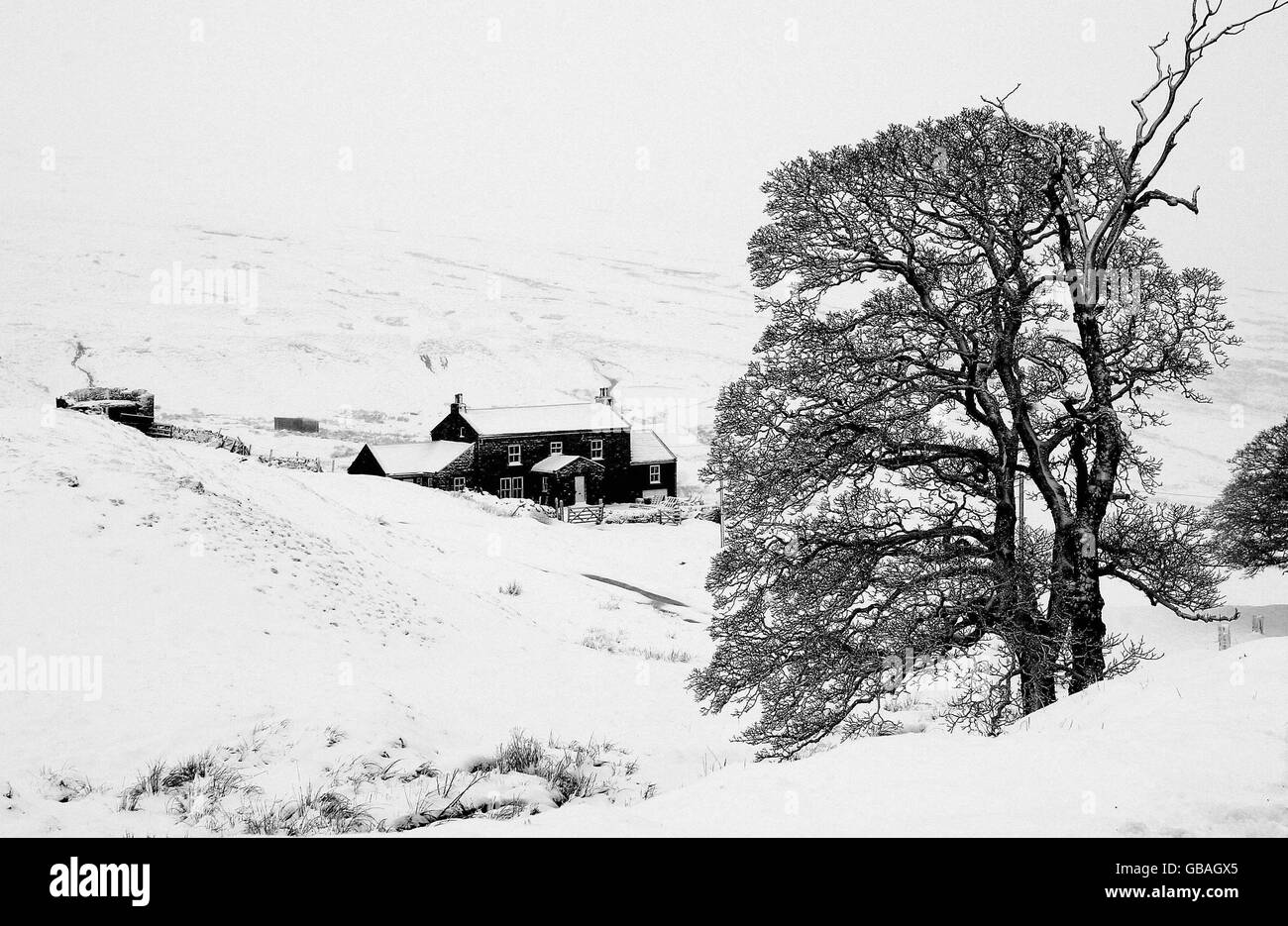 Snow hits the UK Stock Photo - Alamy