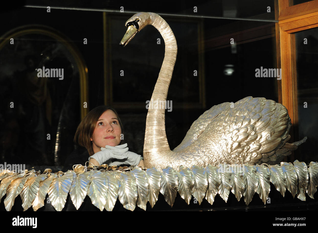 Silver swan bowes museum hi-res stock photography and images - Alamy