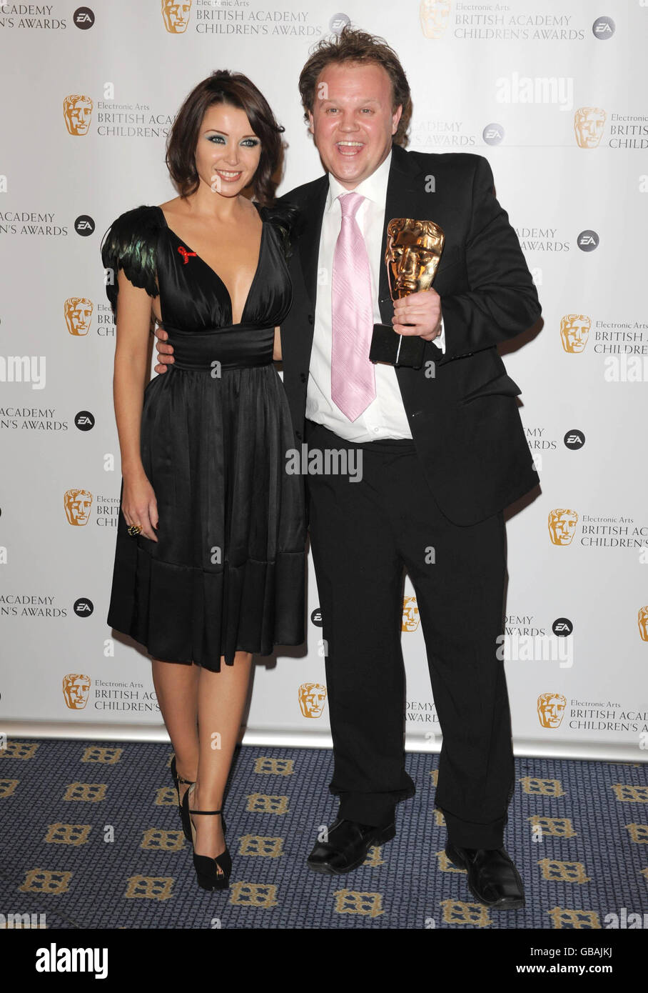 Dannii Minogue and Justin Fletcher who won the Best Presenter Award at ...