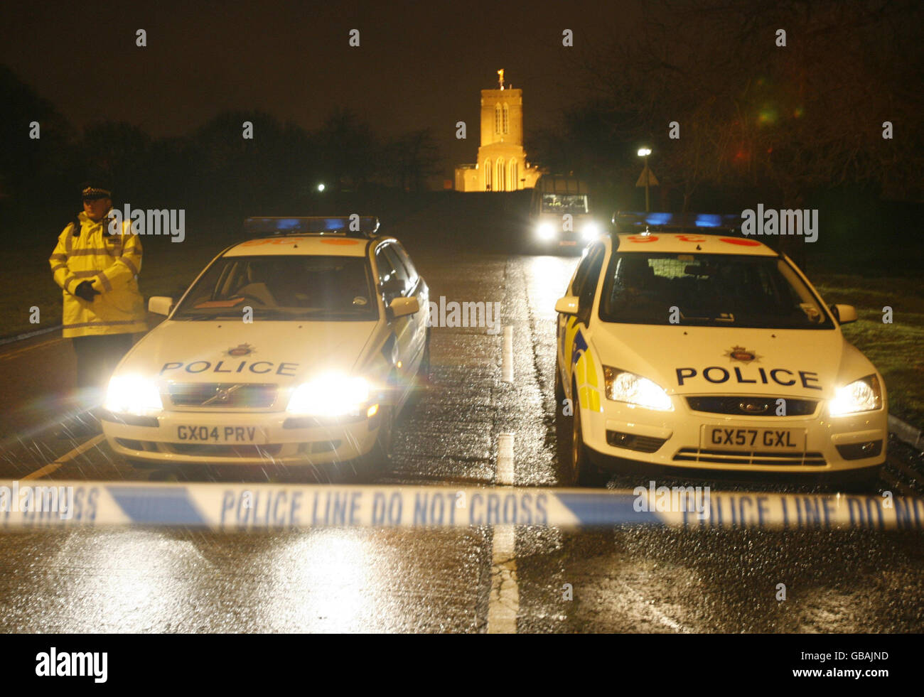 Police attend the scene where a man was shot dead earlier this ...
