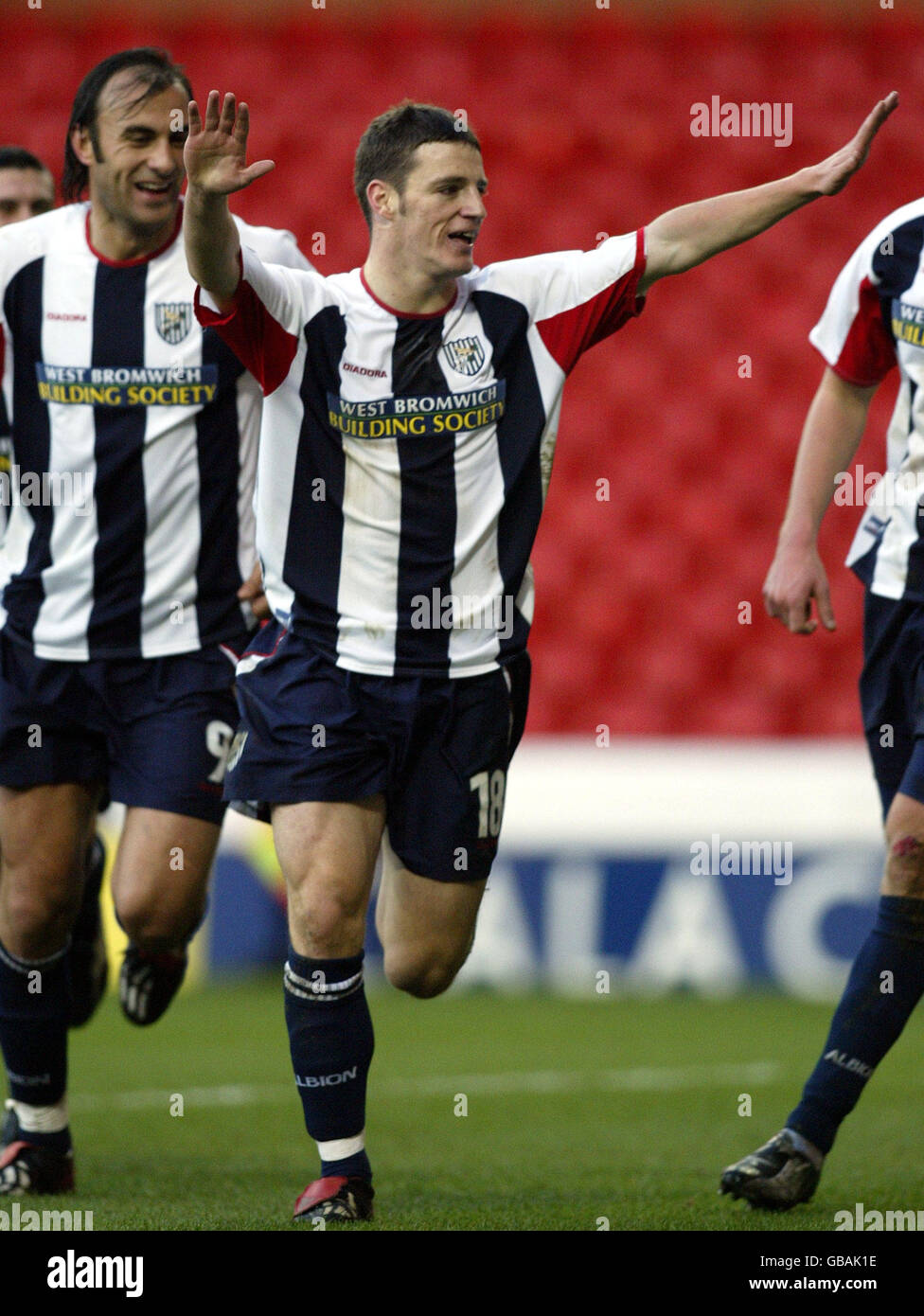 Nottingham forest celebrates opening goal hi-res stock photography and ...