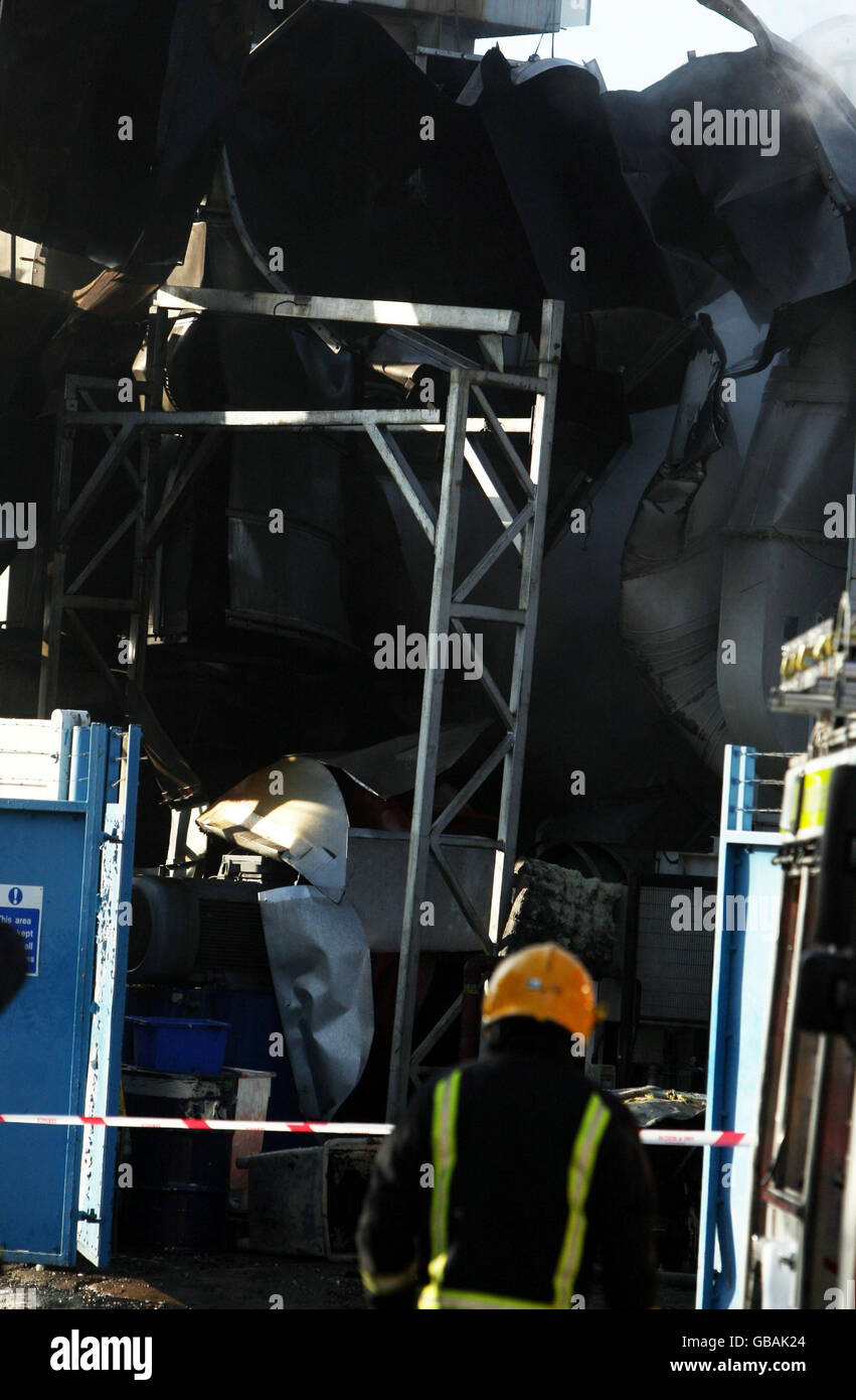 The site of an explosion in eastbourne road hi-res stock photography ...