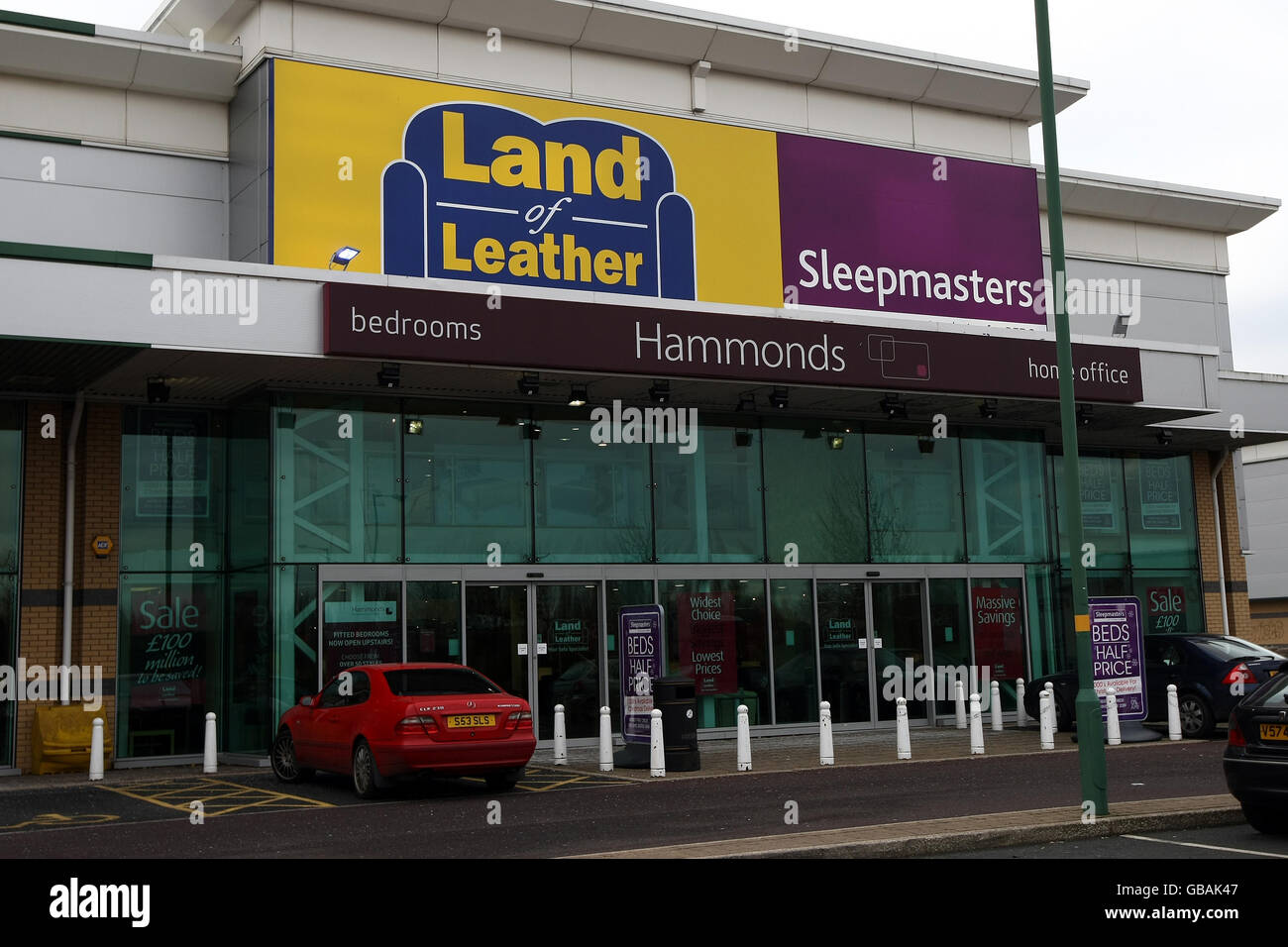 General view of a land of leather store in wednesbury hi-res stock ...