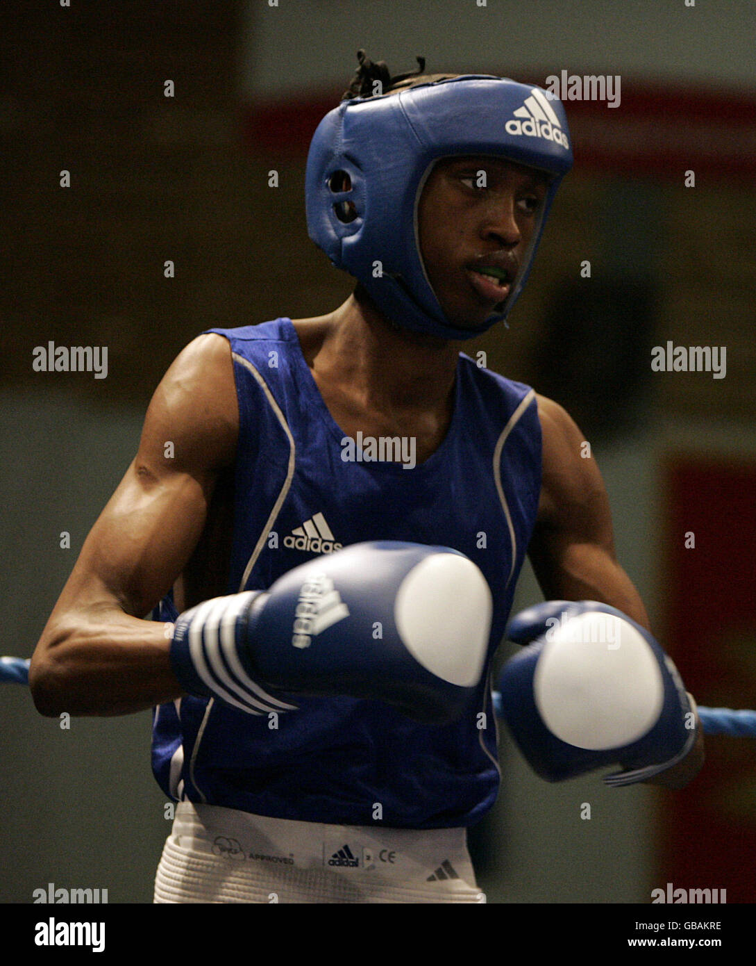 Boxing ring head protection gloves eubc hi-res stock photography and ...