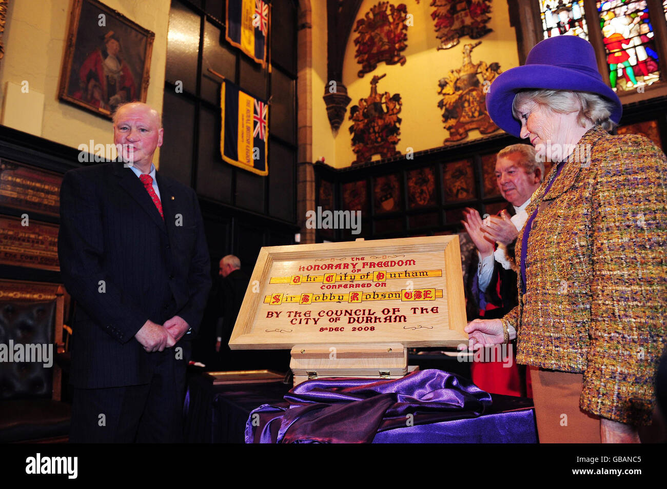 Sir bobby robson at durham town hall hi-res stock photography and ...