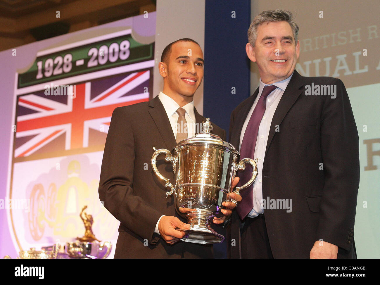 Prime Minister Gordon Brown presents the Richard Seaman Trophy to ...