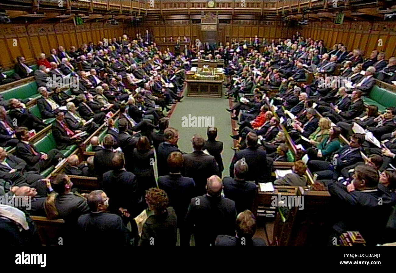Members of Parliament inside the House of Commons, central London ...