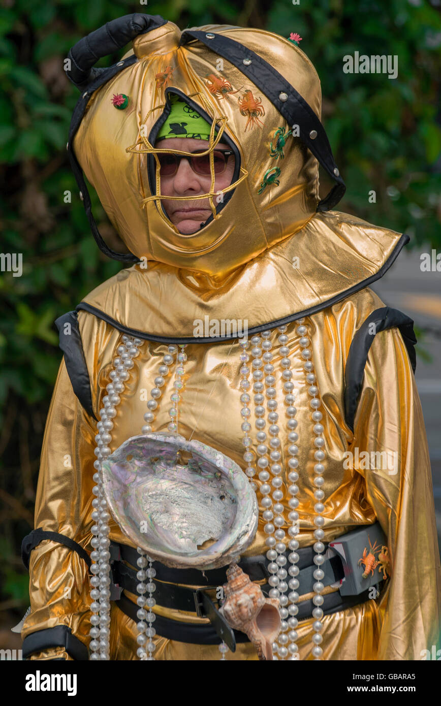 participants at the yearly Summer Solstice Parade in Santa Barbara ...