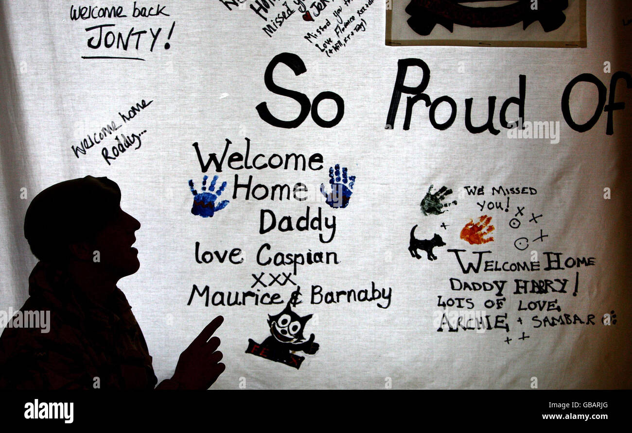 Royal Scots Dragoon Guards return to Wessex Barracks in Germany Stock ...