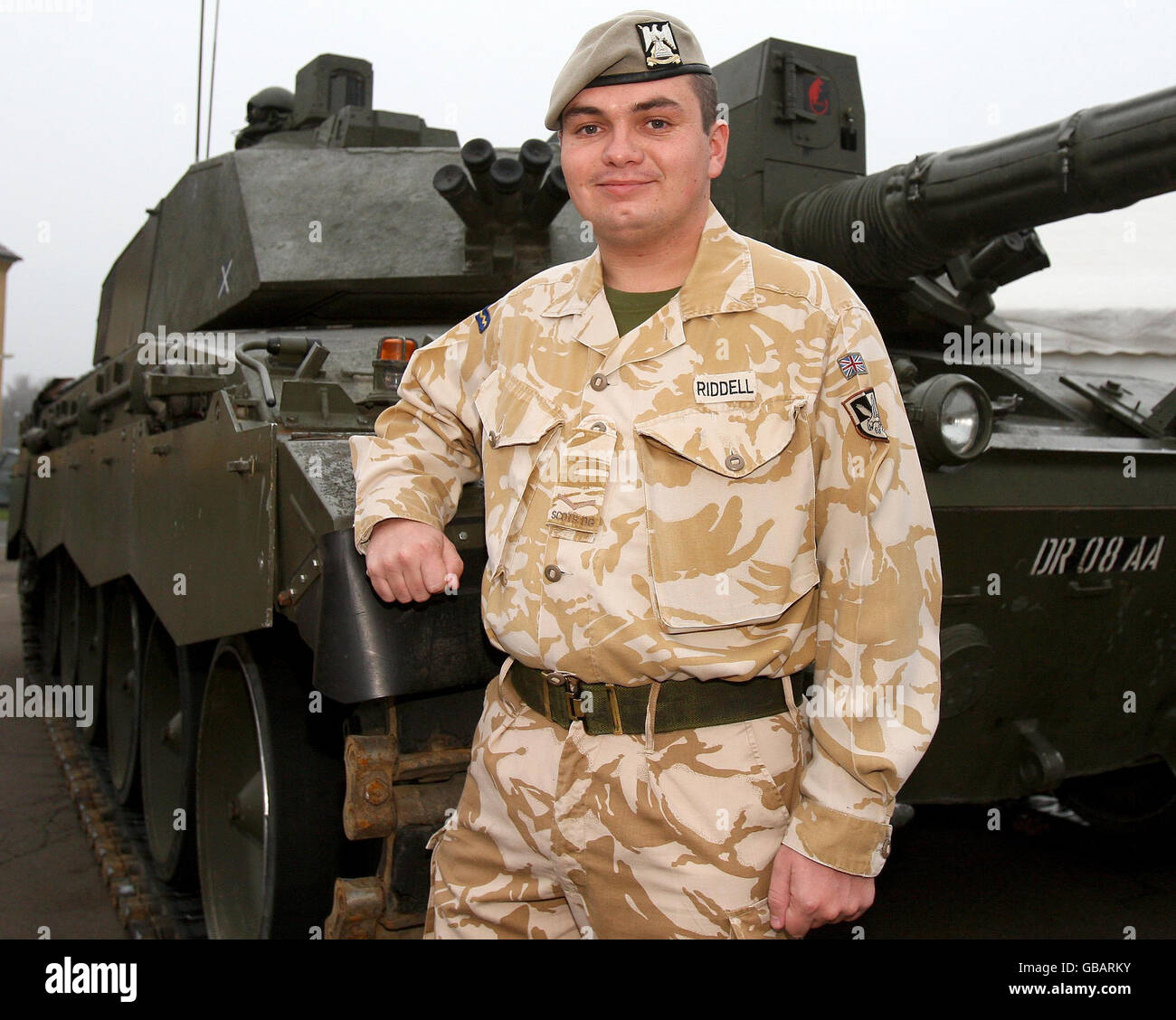 Lance Corporal Gunner Mathew Riddell from the Royal Scots Dragoon ...