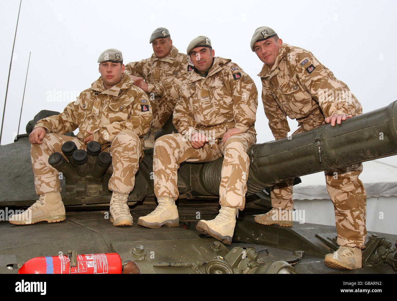 Challenger tank commander royal scots dragoon guards hi-res stock ...