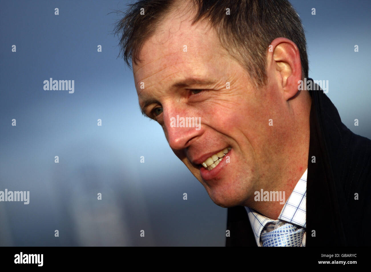 Trainer david pipe at cheltenham racecourse hi-res stock photography ...