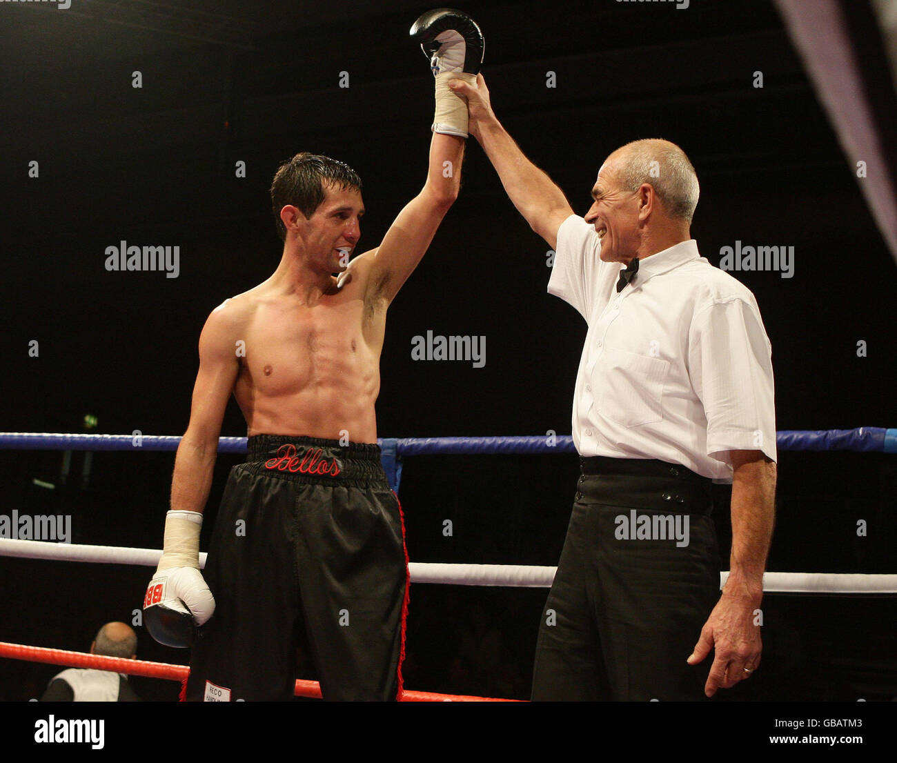Manchester's Stephen Bell celebrates his victory over Birmingham's ...