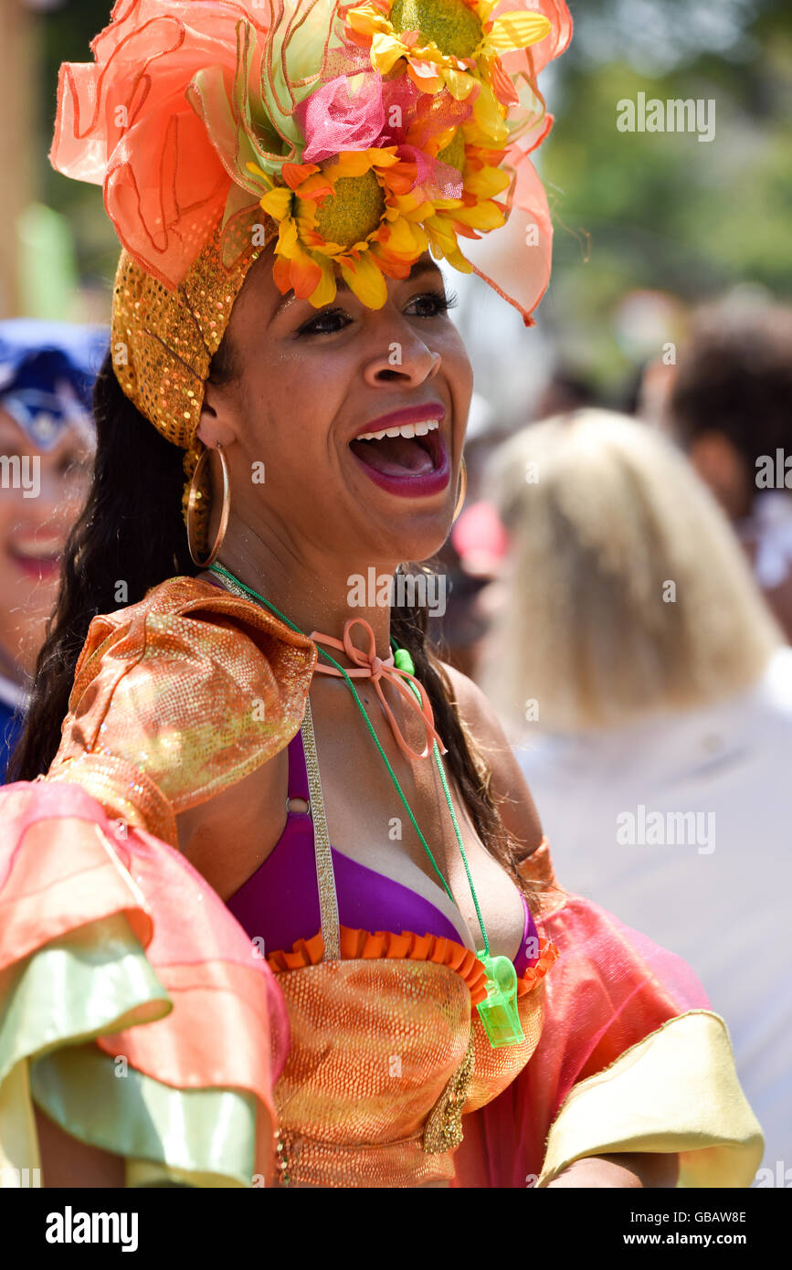 a dancer at the annual Summer Solstice Parade in Santa Barbara ...